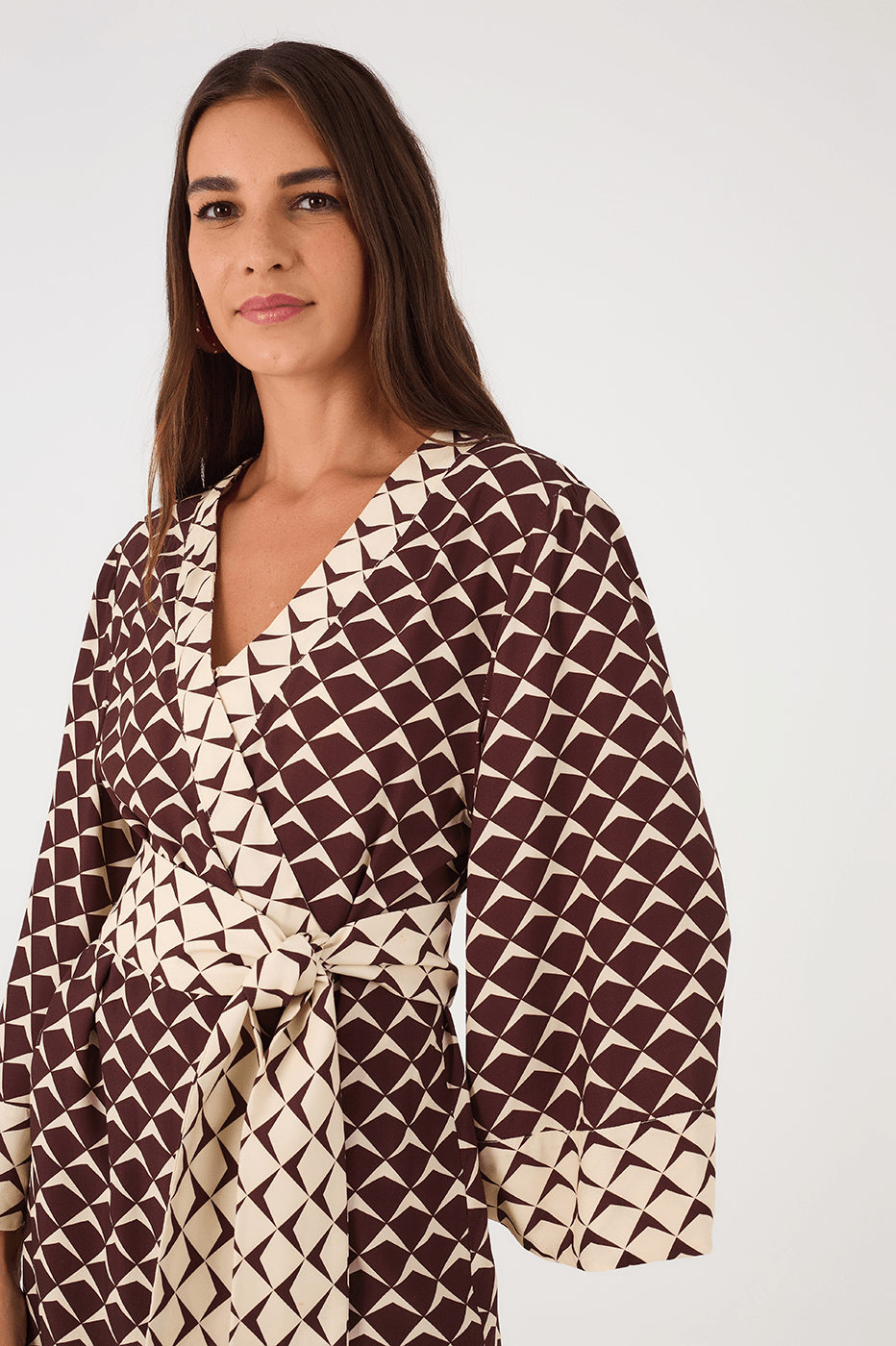Asa Delta Print Kimono Dress - 01.34.2562|471
